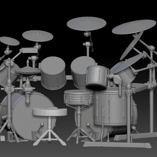 🥁 drum set rock・ STL File for 3D printing・Cults