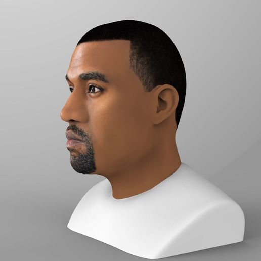 👤 Kanye West bust for full color 3D printing・ 3D File for 3D printing・Cults