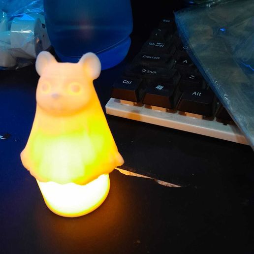 👻 Ghost hamster・ STL File for 3D printing・Cults