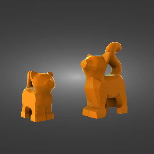 🧱 Brick Cat & Kitty・Free STL File for 3D printing・Cults