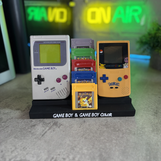 🎨 GAMEBOY CLASSIC & COLOR WITH 5X GAME CARTRIDGES STAND・ 3D File for 3D ...