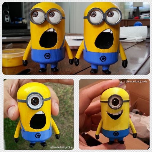 👹 Minions with expressions・Free 3D File for ・Cults