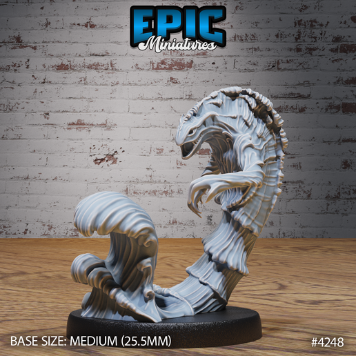 3D file Water Elemental Wave ‧ DnD Miniature ‧ Tabletop Miniatures ...