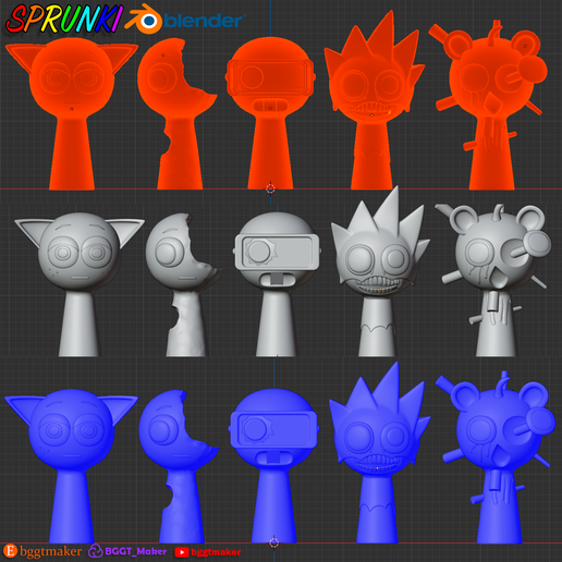 🎨 Incredibox SPRUNKI EFFECTS Horror Mode Characters Blender Set | Fan ...