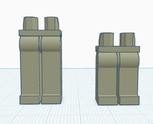 🦸 4 peg and 3 peg long Lego legs・ STL File for 3D printing・Cults