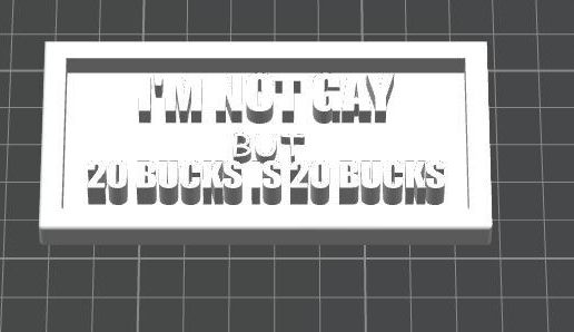 👬 Not gay sign・Free 3MF File for 3D printing・Cults