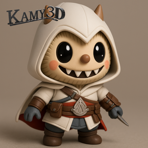 🦸 assassins creed labubu cute figure・ OBJ File for 3D printing・Cults