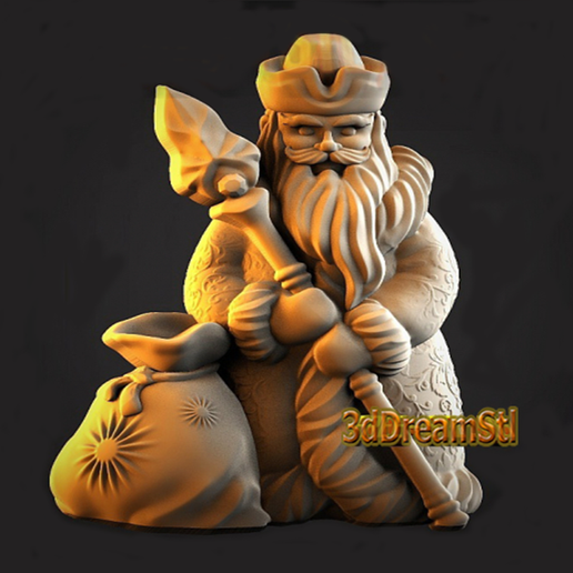 STL file Santa Claus STL model, CNC router engraver, artcam, aspire ...