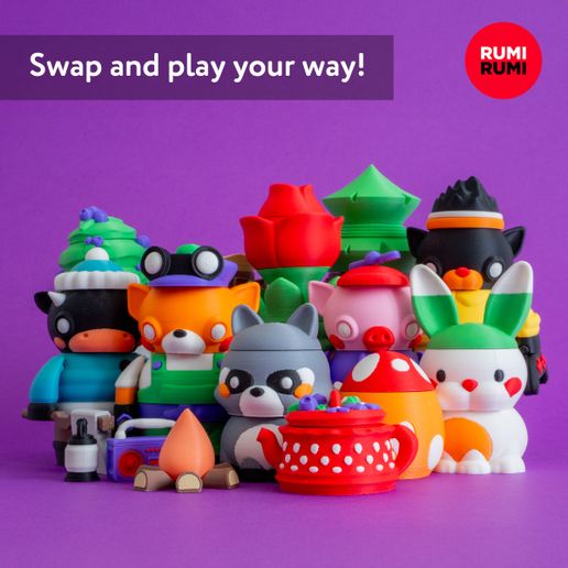 🦊 Juguete apilable Steampunk Fixie the Fox de Rumi-Rumi・Archivo 3D para ...