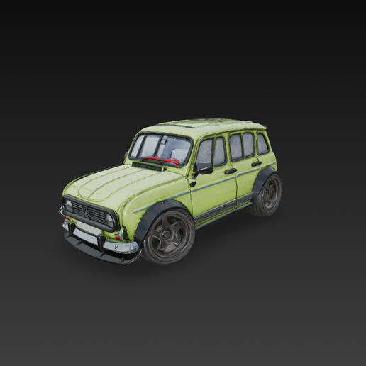 🦸 RENAULT 4 CARTOON COLLECTIBLE・ STL File for 3D printing・Cults