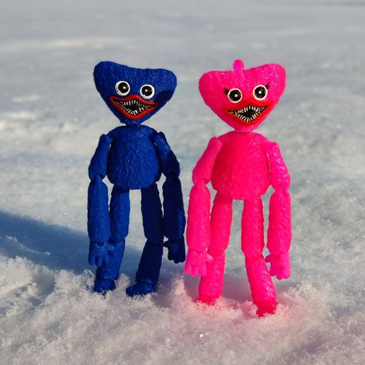👹 Flexi Monster Toy Huggy Wuggy and Kissy Missy・ STL File for 3D ...