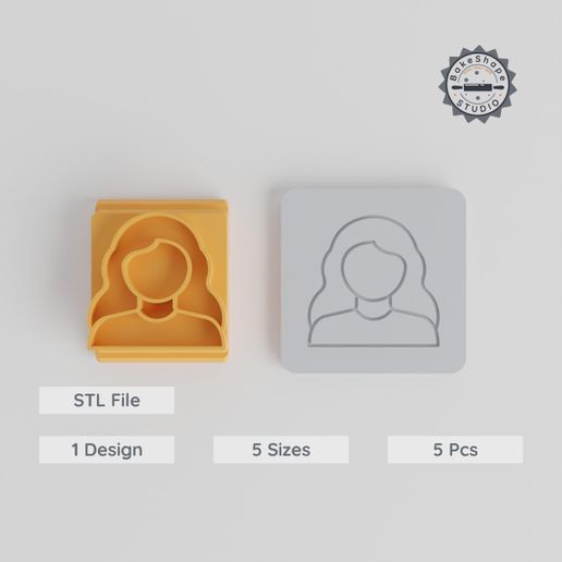 🍽️ Person Stamp Tile Set, 5 Motif Sizes (20-40mm), Ideal for Clay ...