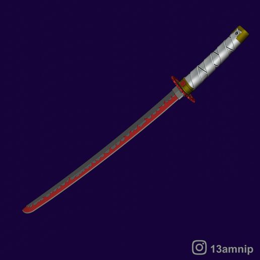 🔥 Fire Katana・ STL File for 3D printing・Cults