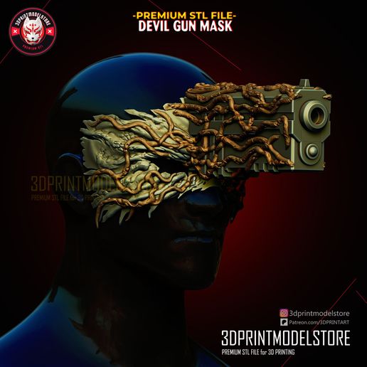 Gun Devil Mask - Chainsaw Man Anime Cosplay Helmet - Cults3D 3D Model ...