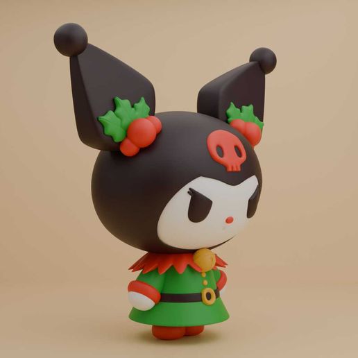 🎄 Christmas sanrio kuromi figure・ STL File for 3D printing・Cults