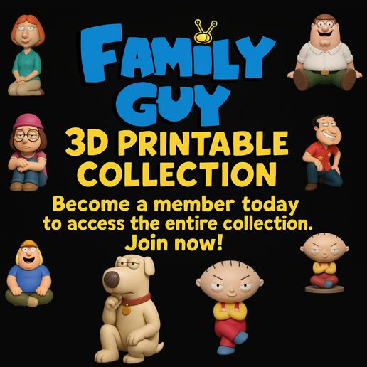 👪 Family Guy 3D Printable Collection・ STL File for 3D printing・Cults