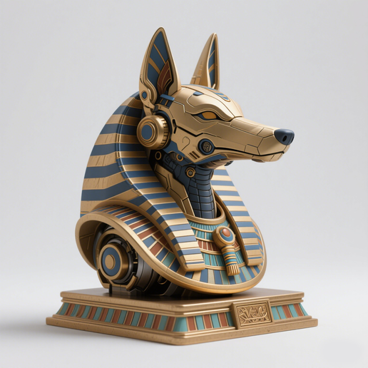 🤖 Robot Sculpture Mech Sculpture Anubis・ STL File for 3D printing・Cults