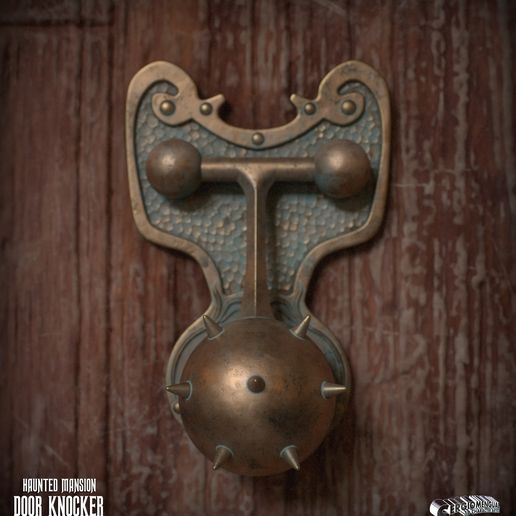 👻 Haunted Mansion Door Knocker 3D Printable Sculpt・ 3D File for 3D ...