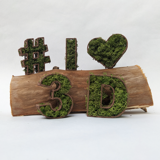 🔢 Moss Numbers and Symbols Pack・ 3D File for 3D printing・Cults