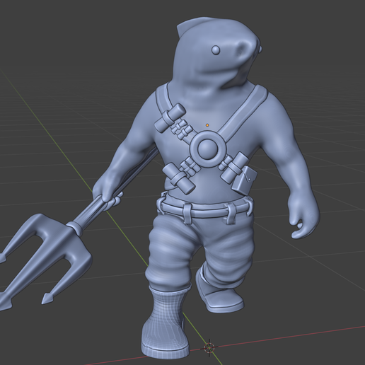 🗿 SharkMan_Cartoon・Free STL File for 3D printing・Cults