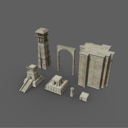 3D file Ancient Architecture Kitbash - Historical 3D Asset Pack 🏛️ ...