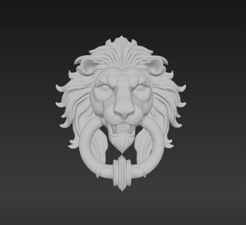 STL file Door handle lion head 🚪 ・3D print design to download・Cults