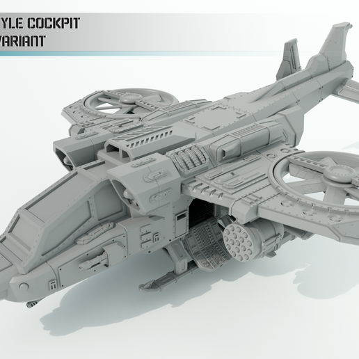 💂 Stryga-Pattern Gunship・ 3D File for ・Cults