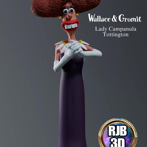 STL file WALLACE AND GROMIT LADY CAMPANULA TOTTINGHAM 🐉 ・3D printable ...