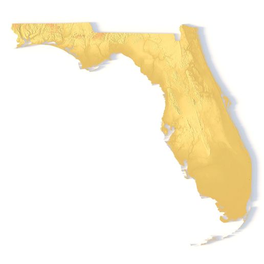 🗺️ Florida Topographic Map – 3D Model for 3D Printing & CNC Carving・ 3D ...