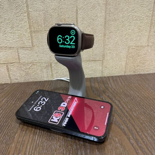 📱 iPhone MagSafe and Apple Watch dual charging dock・ STL File for 3D ...