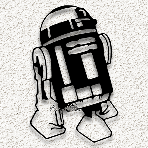⭐ star wars r2d2 robot WALL ART HOME DECOR・ STL File for 3D printing・Cults