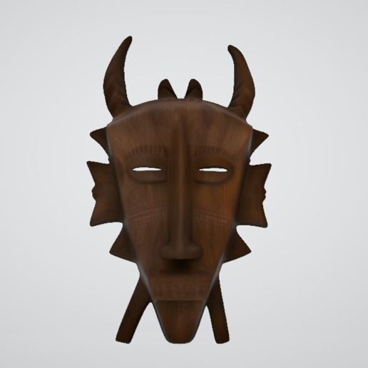 👴 African Mask・ STL File for 3D printing and CNC machining - Laser ...