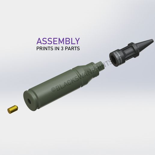 🇺🇸 NATO 25x137mm Bushmaster Autocannon Shells・ 3D File for 3D printing ...