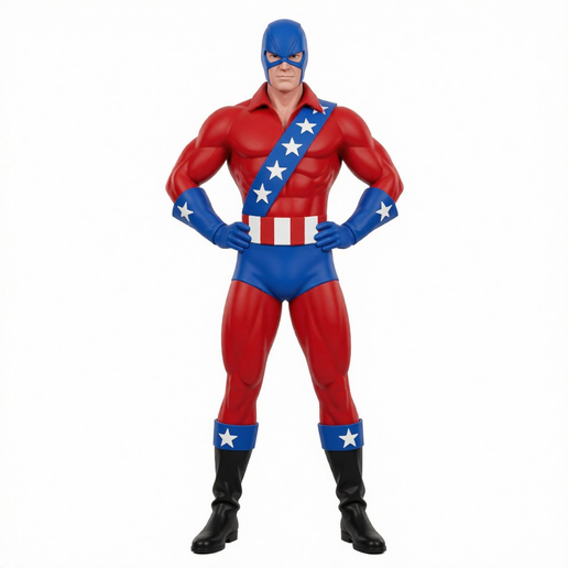 👾 Golden Age Super Hero The Flag・ STL File for 3D printing・Cults