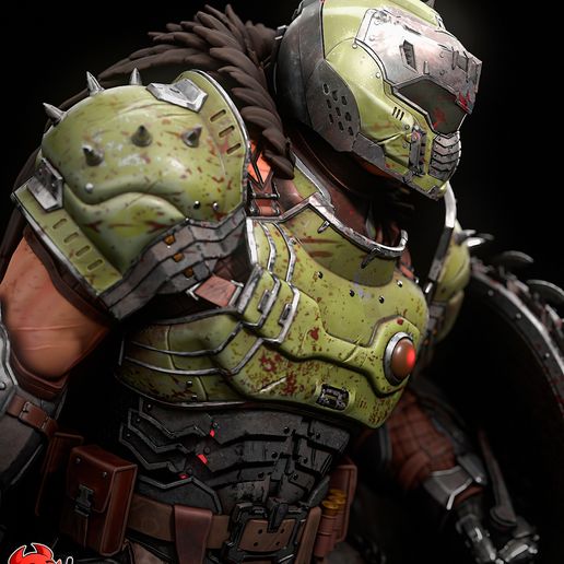 👾 Doomguy・ STL File for 3D printing・Cults