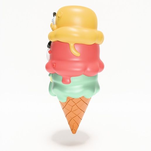 🧊 SpongeBob SquarePants Patrick and Squidward Ice Cream toy・ STL File ...