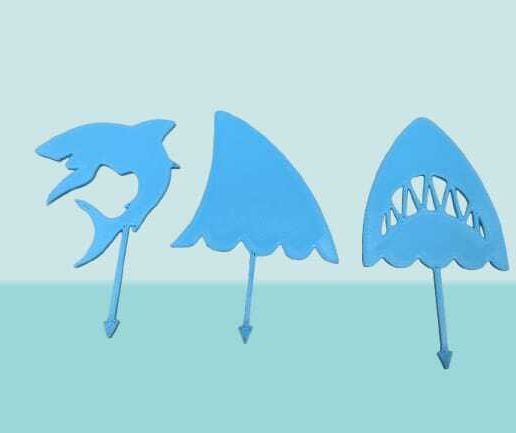 STL file Shark Cupcake Toppers Set Commercial Use 🦈 ・Model to download ...