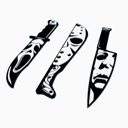 🔪 3x HORROR ICONS Knife Wall Decor by MANIACMANCAVE3D・ STL File for 3D ...