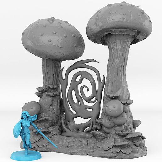🪄 Mushrooms Portal With Its Undergrowth Effect・ 3D File for 3D printing ...