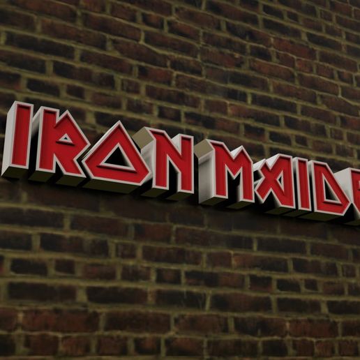 📦 Iron Maiden Logo Wall or Desktop Light Box Sign・ STL File for ・Cults