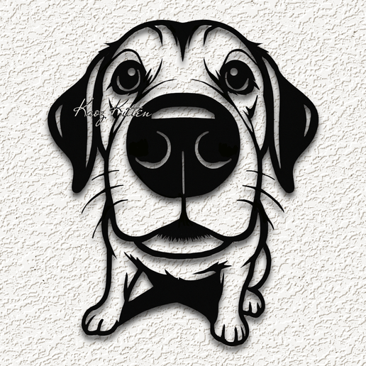 🐕 puppy dog face WALL ART HOME DECOR・ STL File for 3D printing・Cults