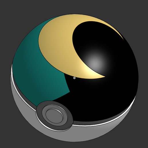 🌙 Moon Ball - Apricorn Pokeball・ STL File for 3D printing・Cults