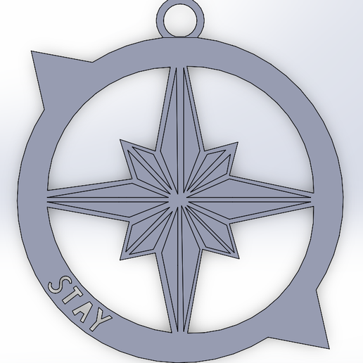 🔑 SKZ key ring compass・Free STL File for 3D printing・Cults