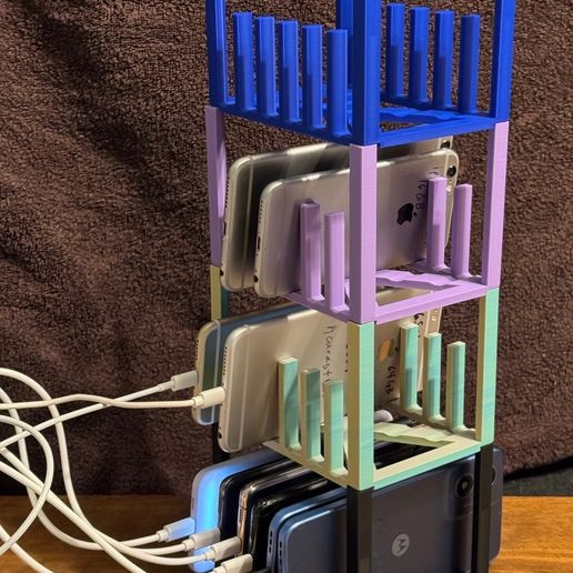 📱 Multi Cellphone Holder, stackable・ STL File for 3D printing・Cults
