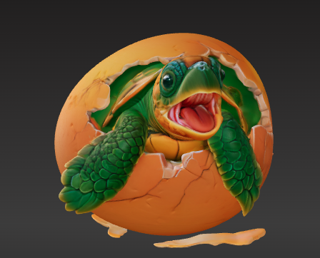 🐢 Turtle birth・ STL File for 3D printing・Cults
