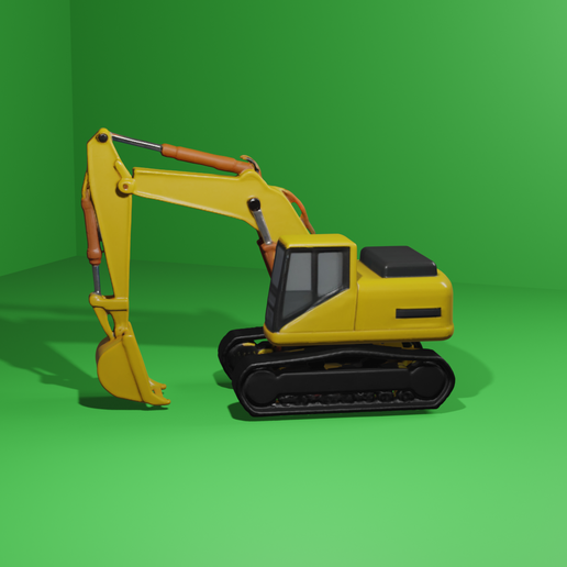 OBJ file excavator - excavator 🚜 ・Model to download and 3D print・Cults