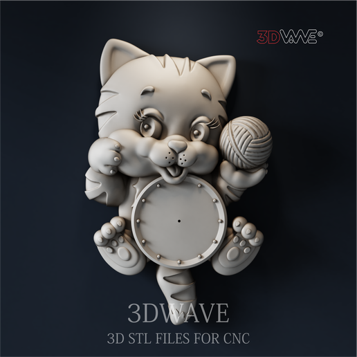 🐱 CAT WALL CLOCK 3d stl Dateien für CNC・ STL Datei für CNC-Bearbeitung ...