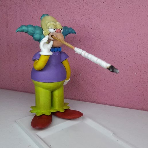 🤡 Krusty the Clown Smoking The Simpsons Sahumeros Holders・ STL File for ...