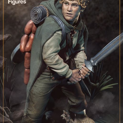 🗿 Samwise Gamgee - Lord of the Rings・ 3D File for 3D printing・Cults