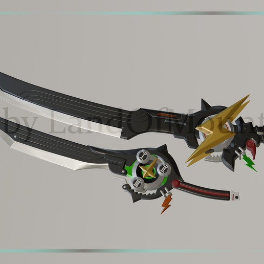 🫡 Zenless Zone Zero | Soldier 0 Anby's Swords・ STL File for 3D printing ...